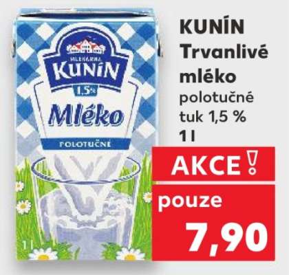 MLÉKO v akci ᐅ Cena od ️ 7,90 Kč
